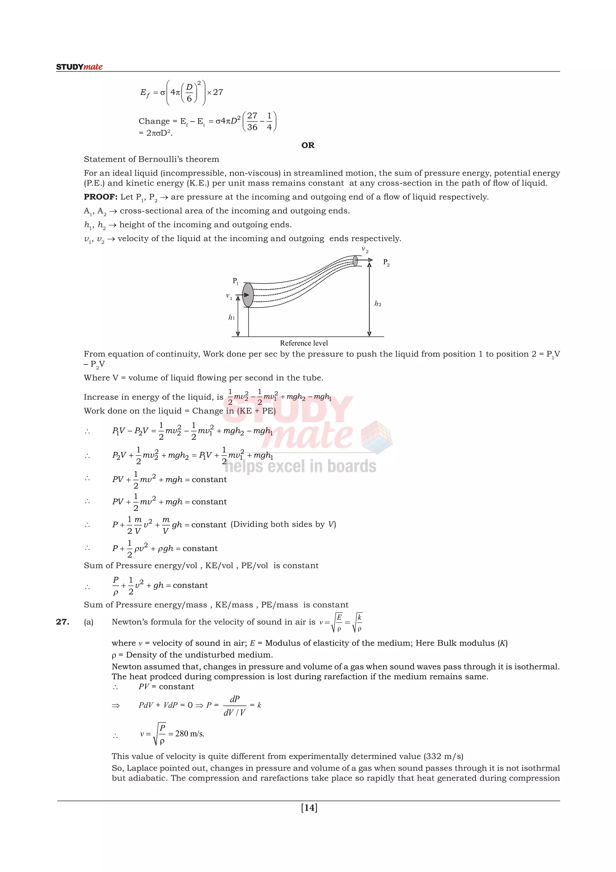 Physics Sample Paper Class 11 - Studymate | PDF