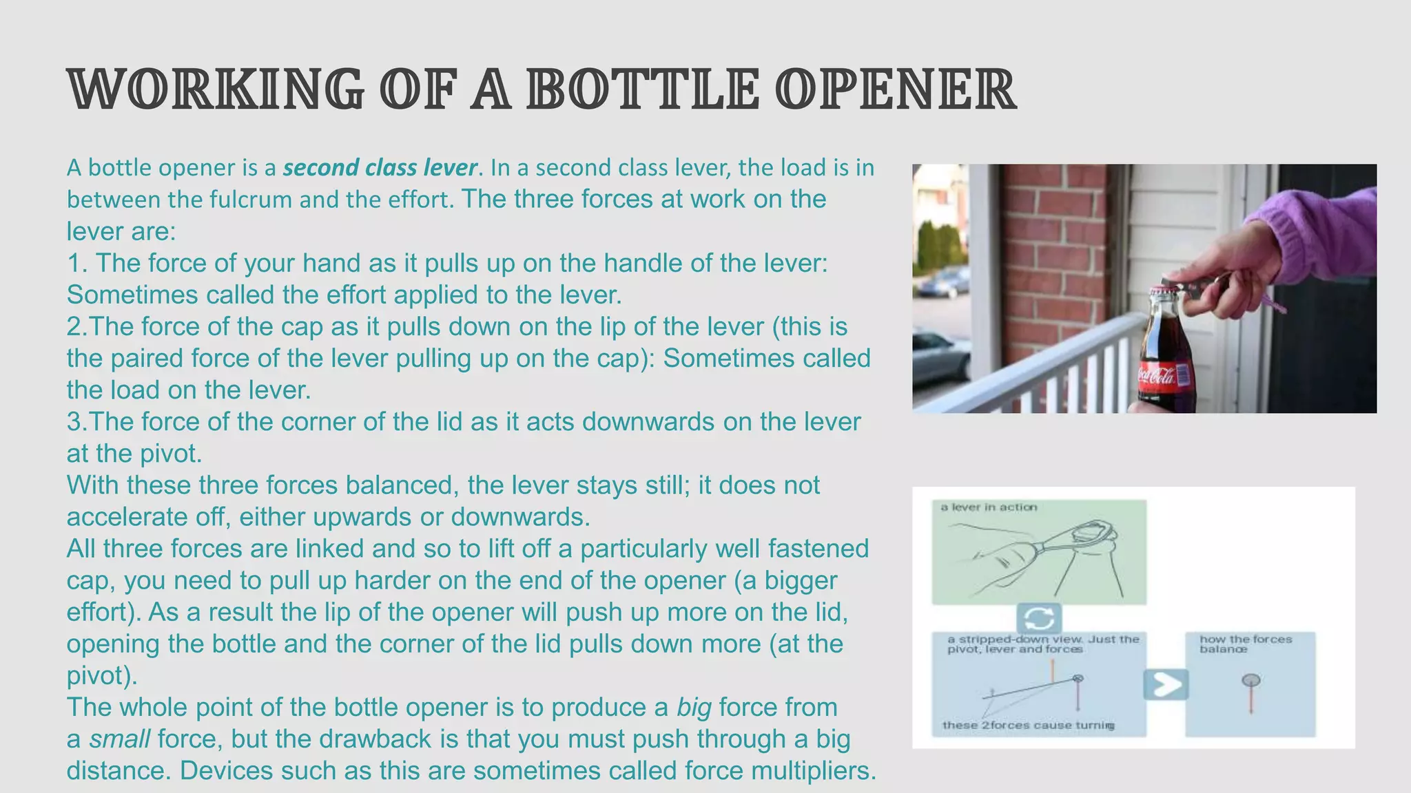 HOW DOES A BOTTLE OPENER WORK? EXPLAIN WITH THE TURNING EFFECT OF FORCE ...
