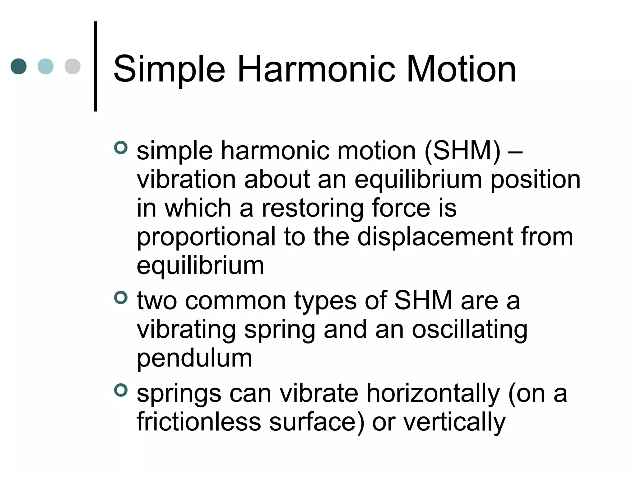 simple harmonic motion | PPT