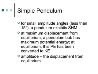 simple harmonic motion | PPT | Physics | Science