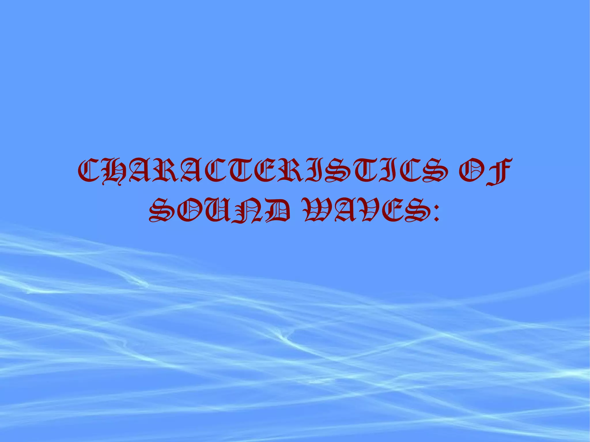 sound and its characteristics |class 9| | ODP | Physics | Science