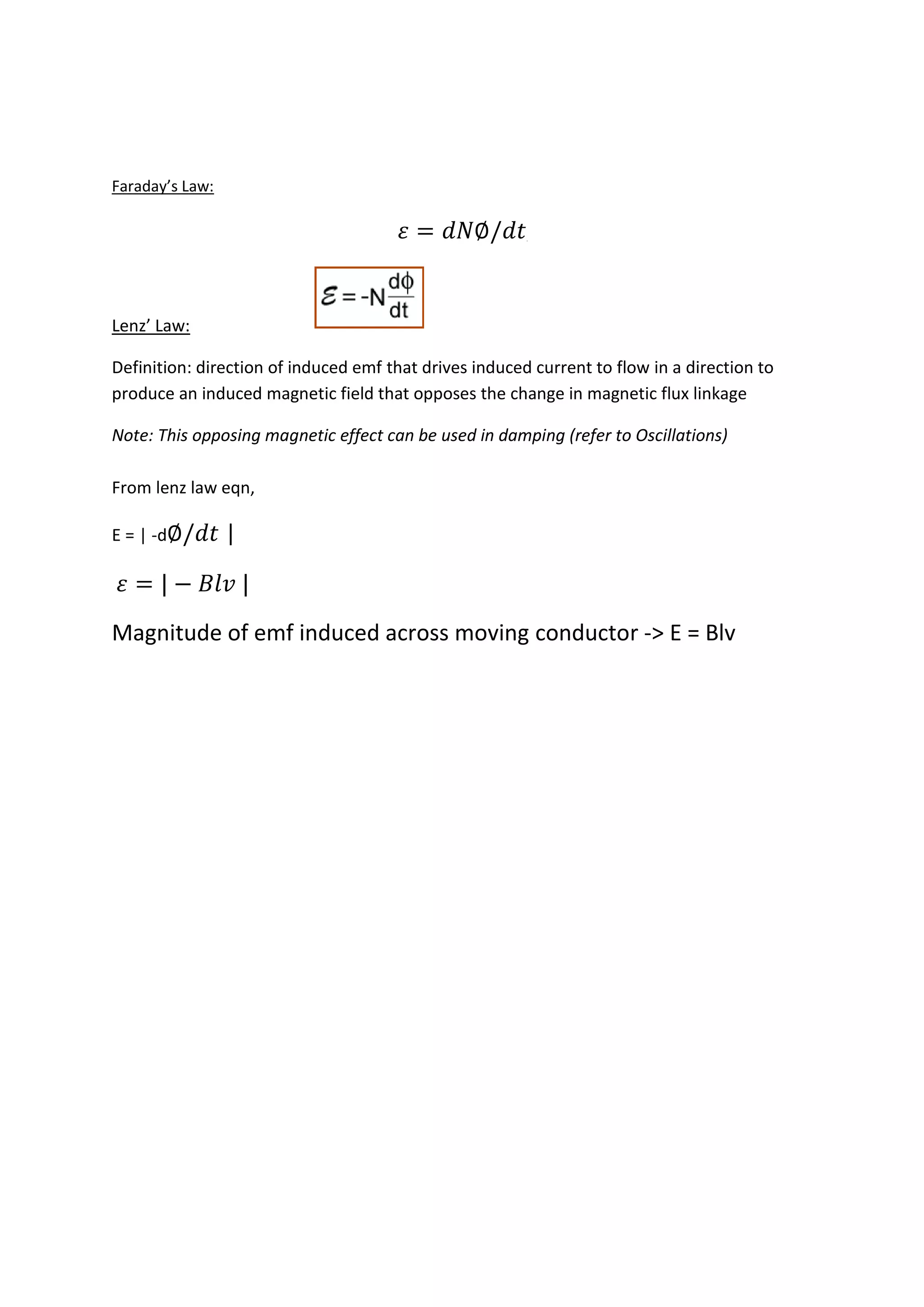 JC H2 Physics Summary(Laser, Semiconductor, Electromagnetism ...
