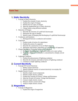 Physics syllabus copy | PDF