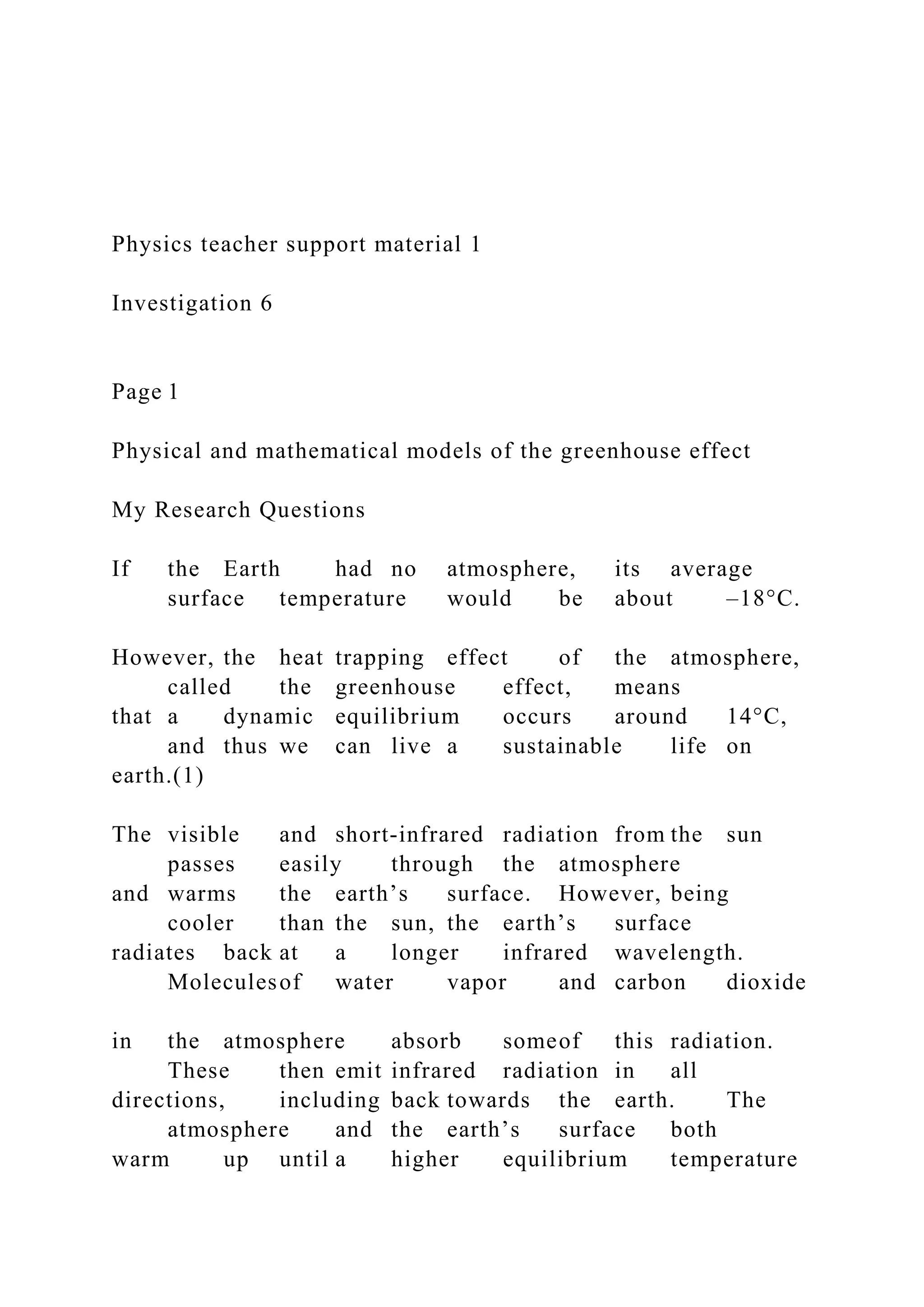 Physics teacher support material 1Investigation 6Pag.docx | Chemistry ...