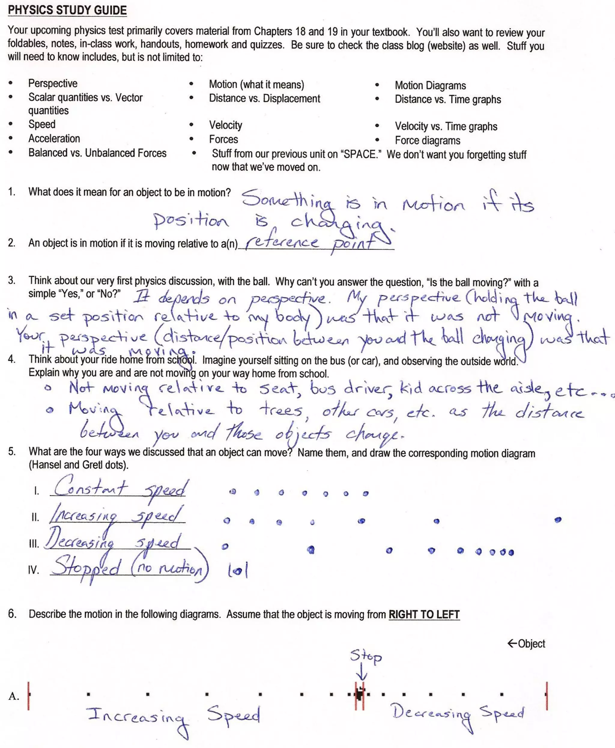Physics test study guide key | PDF
