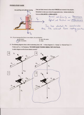 Physics test study guide key | PDF