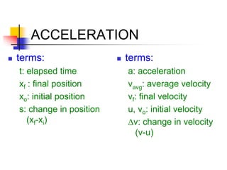 Physics unit 1 kinematics.ppt