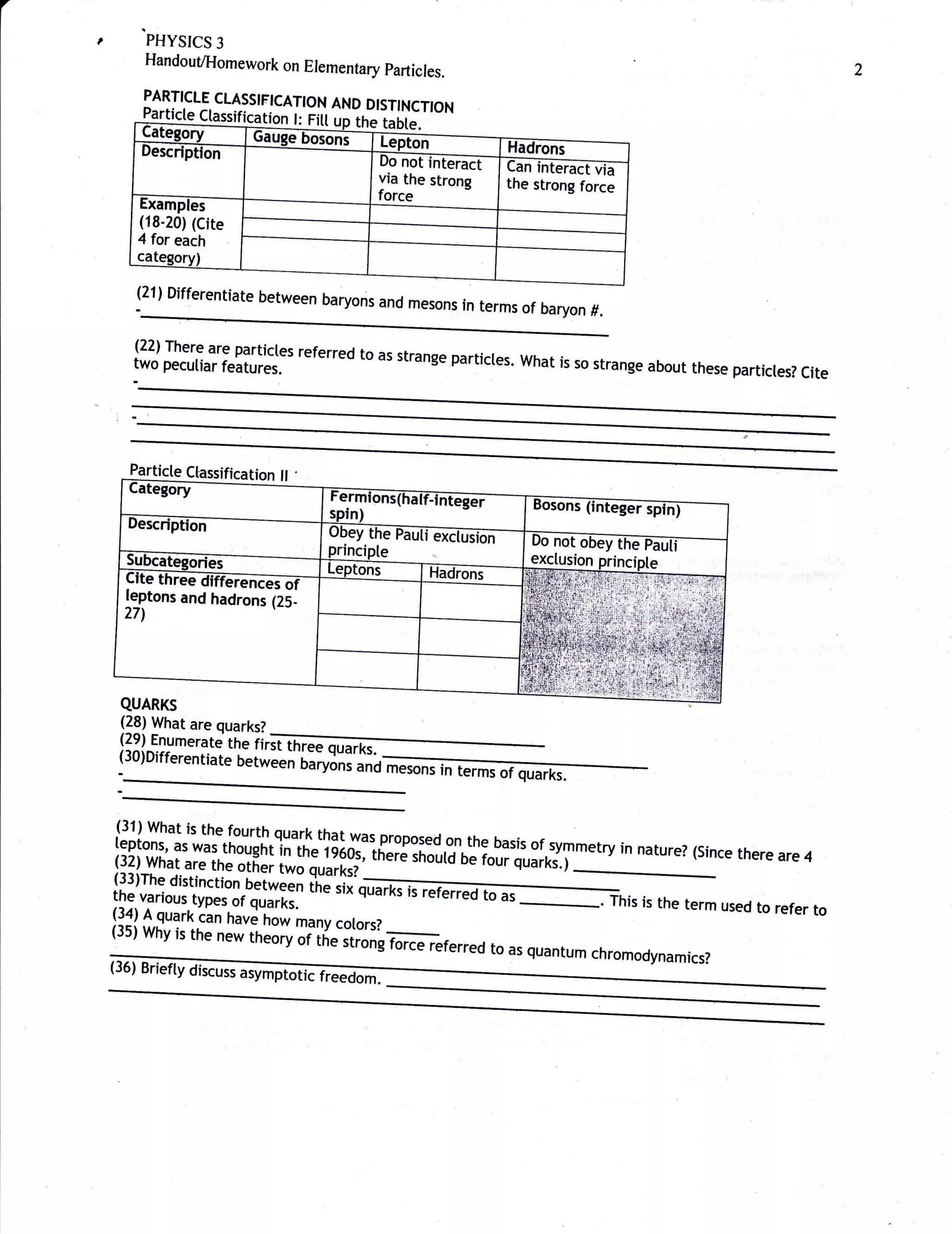 Physics worksheet | PDF