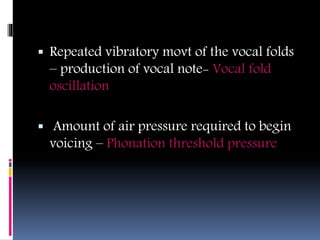 Physilogy of phonation by Dr.Ashwin Menon | PPTX