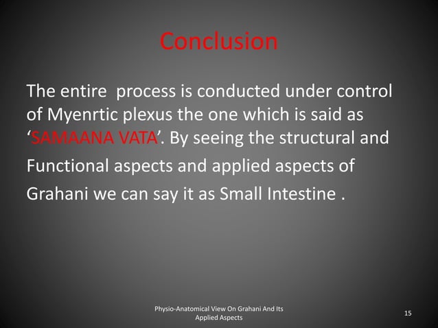 Physio Anatomical view of grahani (AYURVEDA) | PPTX