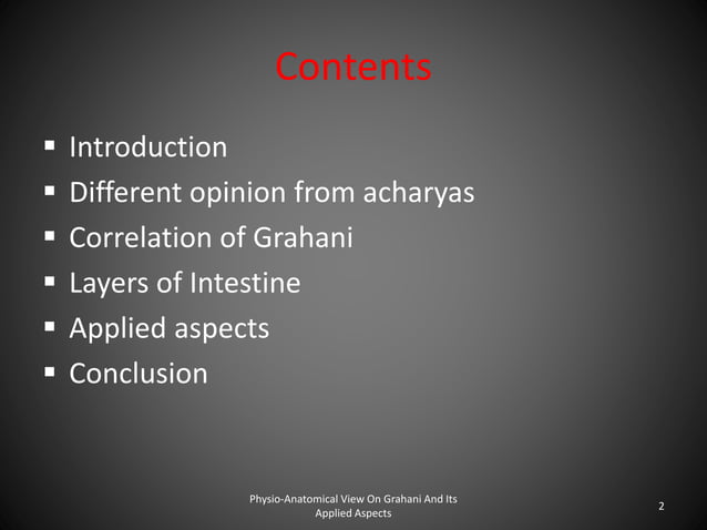Physio Anatomical view of grahani (AYURVEDA) | PPTX