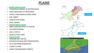 Physio graphic features of pakistan and their characteristics | PPTX