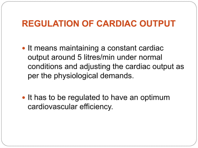 cardiac output | PPTX | Heart and Cardiovascular Diseases | Diseases ...