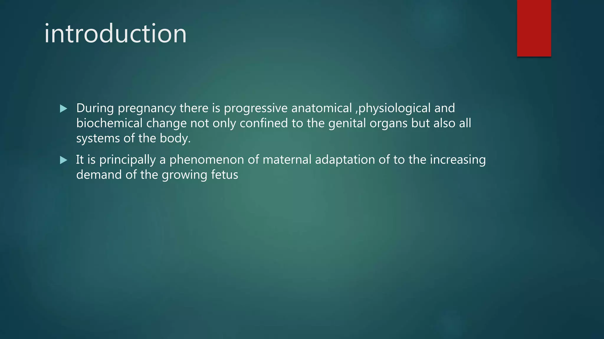 Physiological changes in pregnancy | PPTX