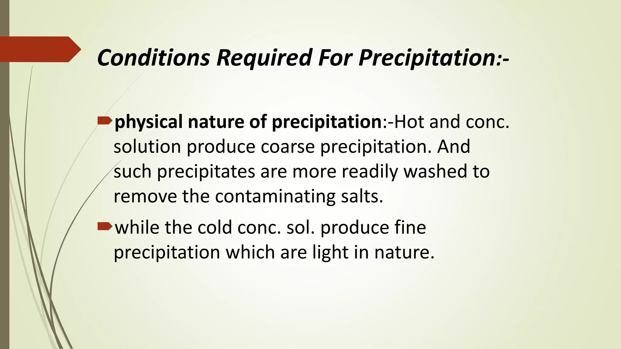 Physiochemical process & precipitation method | PPTX