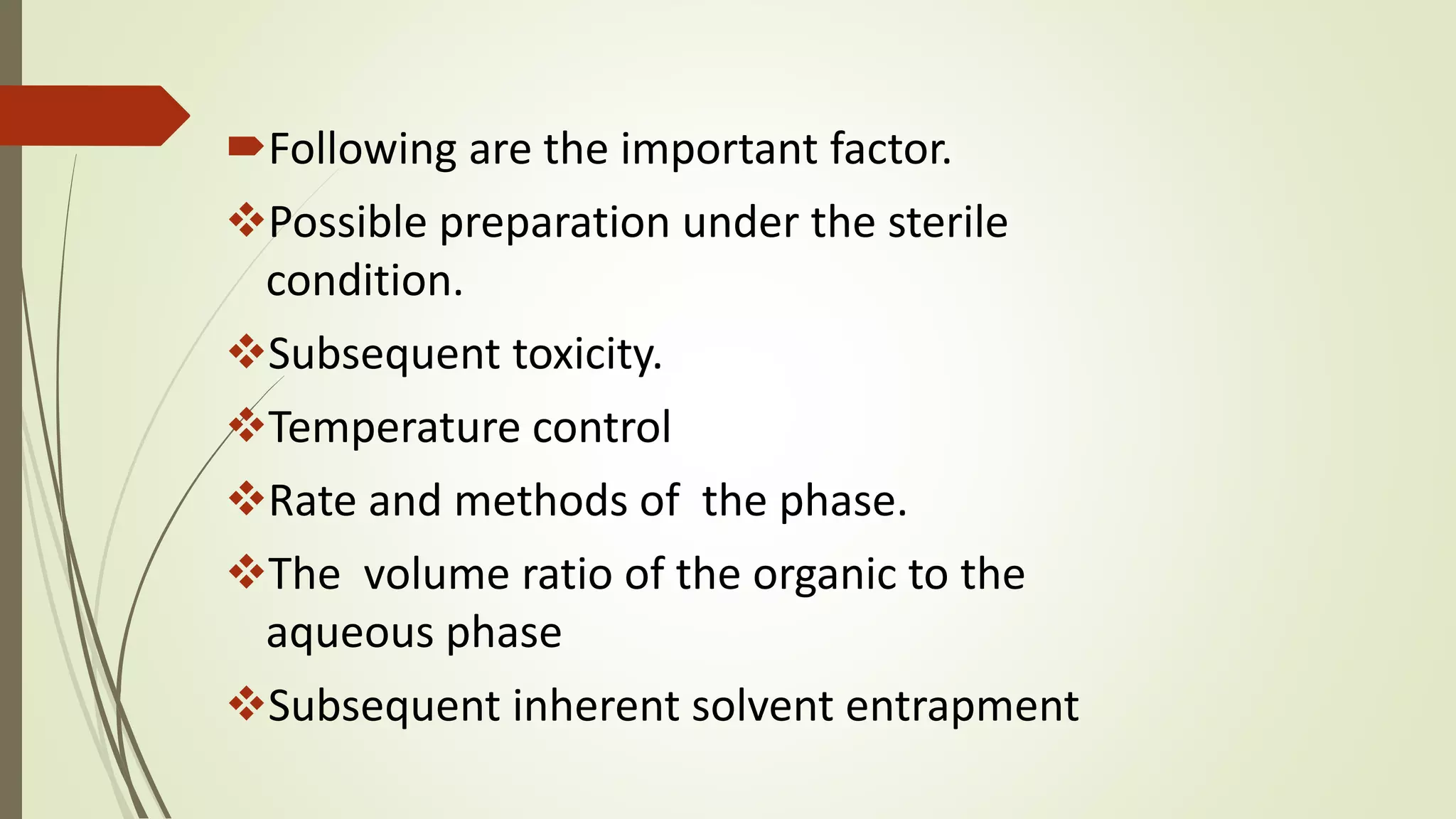 Physiochemical process & precipitation method | PPTX