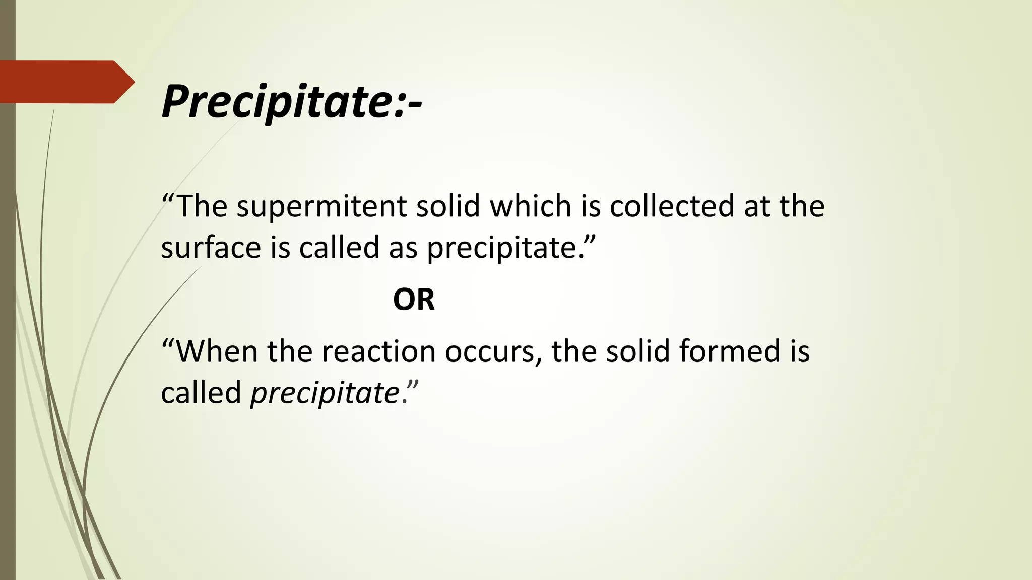 Physiochemical process & precipitation method | PPTX