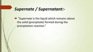 Physiochemical process & precipitation method | PPTX | Geology | Science