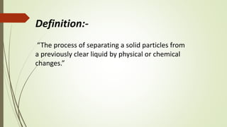 Physiochemical process & precipitation method | PPTX | Geology | Science