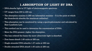 Physiochemical properties of dna | PPTX