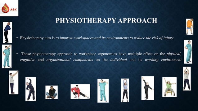 "Physiotherapy approach on Safety body ergonomics at the workplace" | PPT
