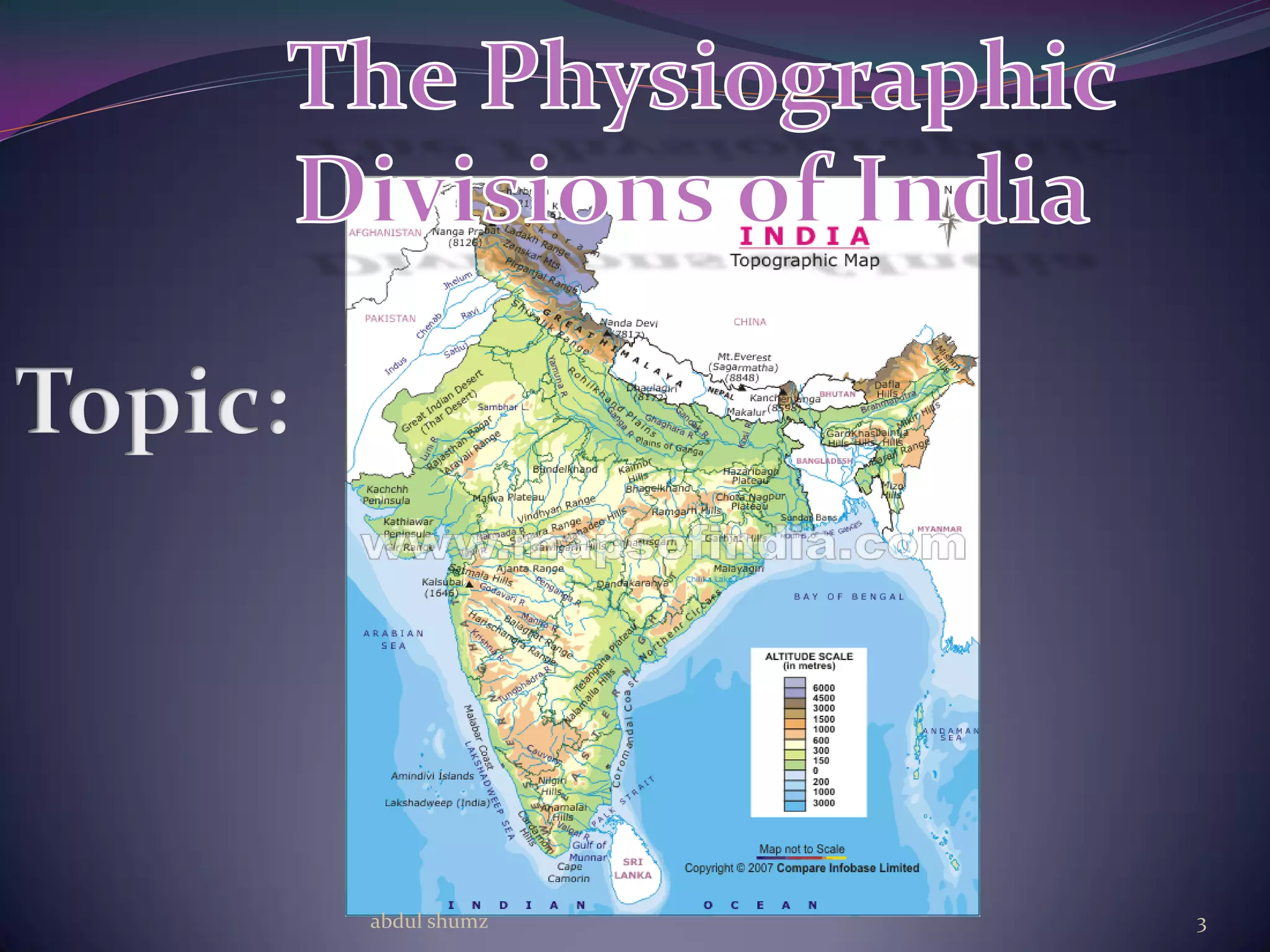 Physiographic Divisions of India, Geography class 9, cbse | PDF