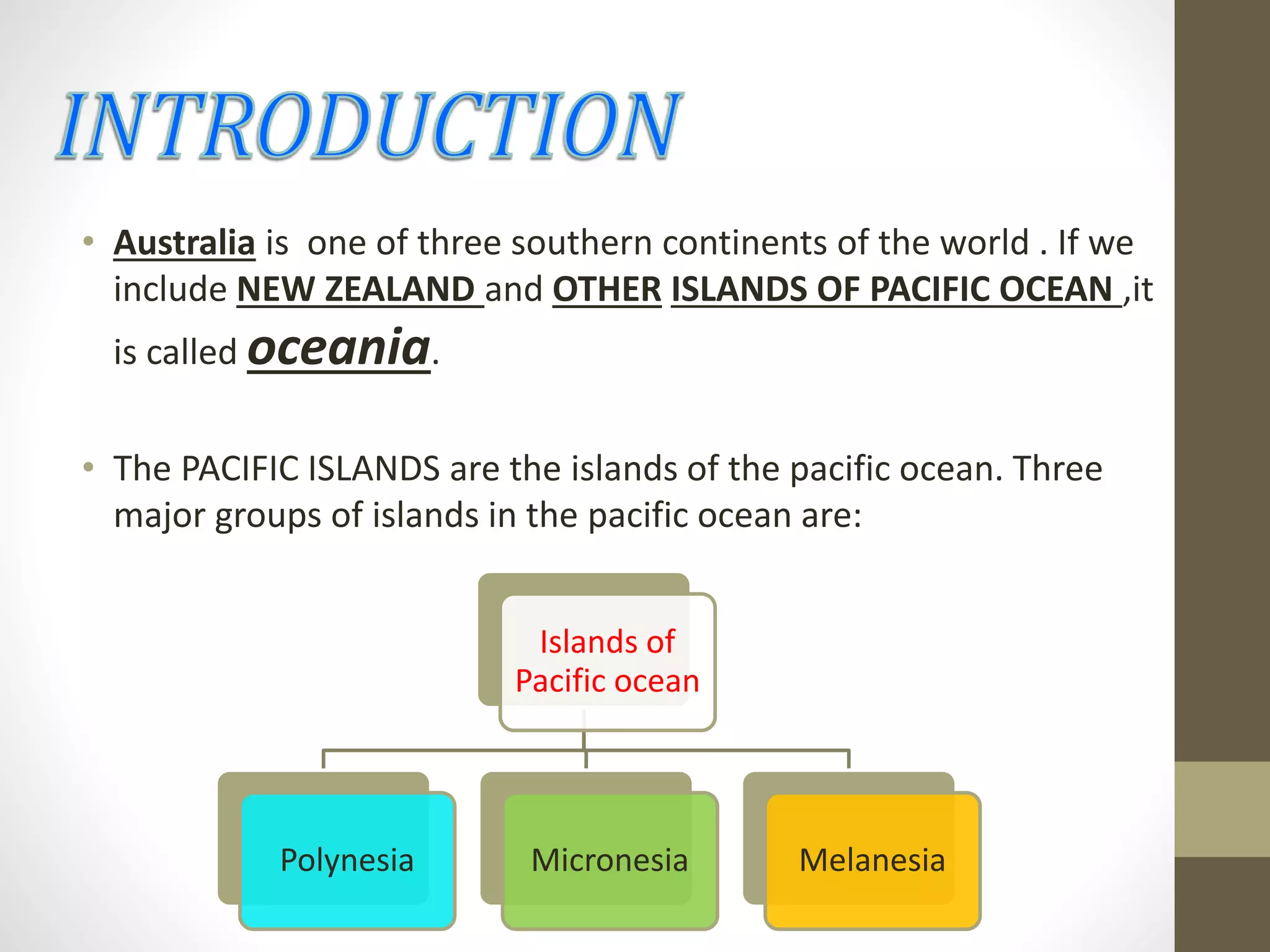 Physiography of oceania | PPTX | Australia and Oceania Travel | Travel Locations