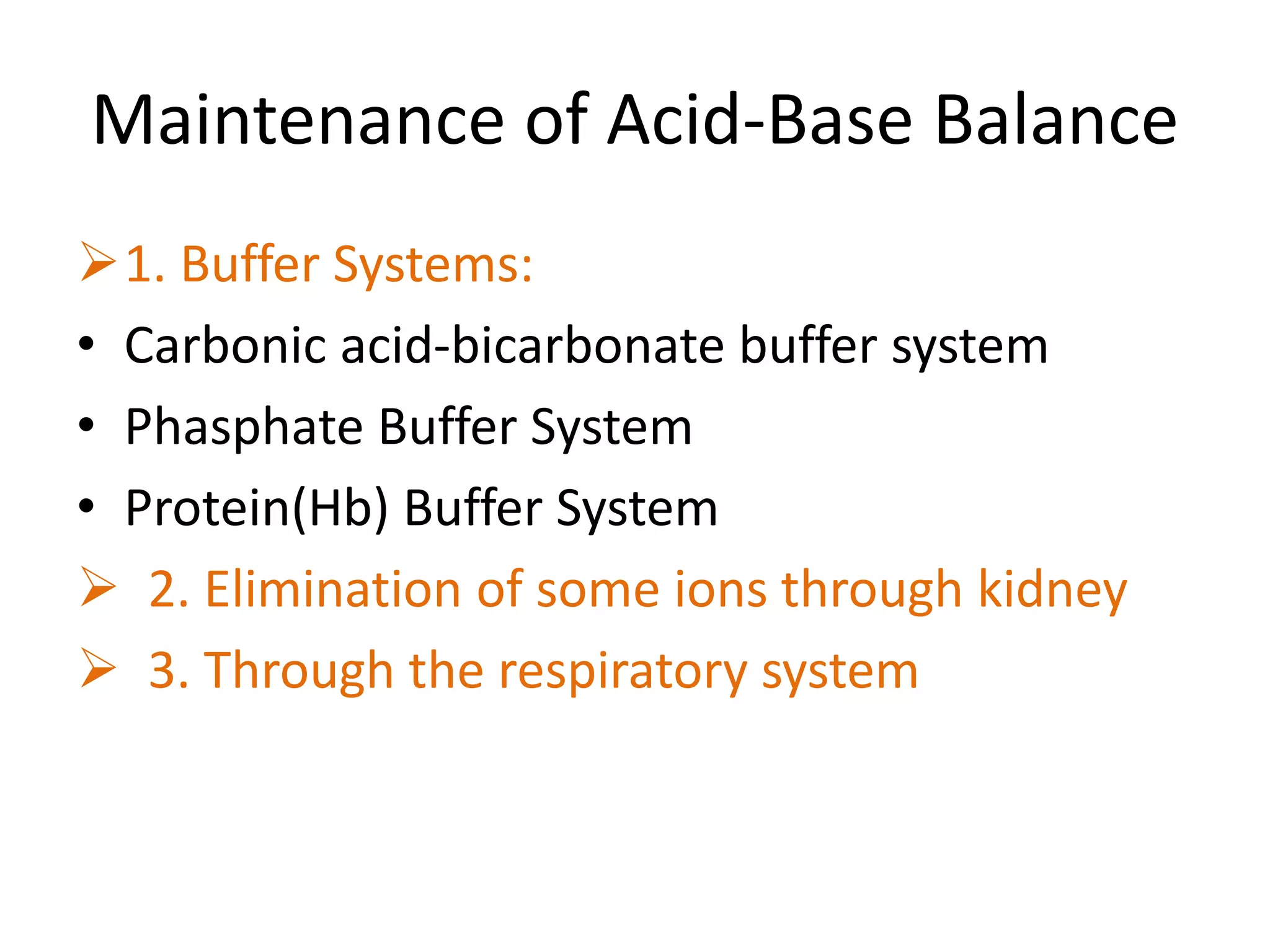 Physiological acid base balance | PPTX