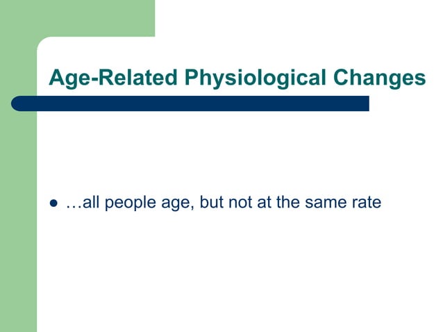 physiological of aging | PPT