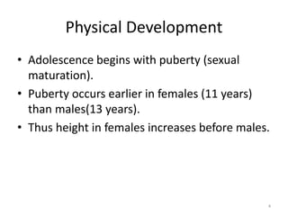 Physiological and psychological development in adolescents | PPTX