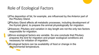 Physiological aspects of bird migration. | PPT