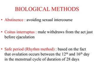 PHYSIOLOGICAL BASIS OF CONTRACEPTION (CONTRACEPTIVE METHODS).pptx