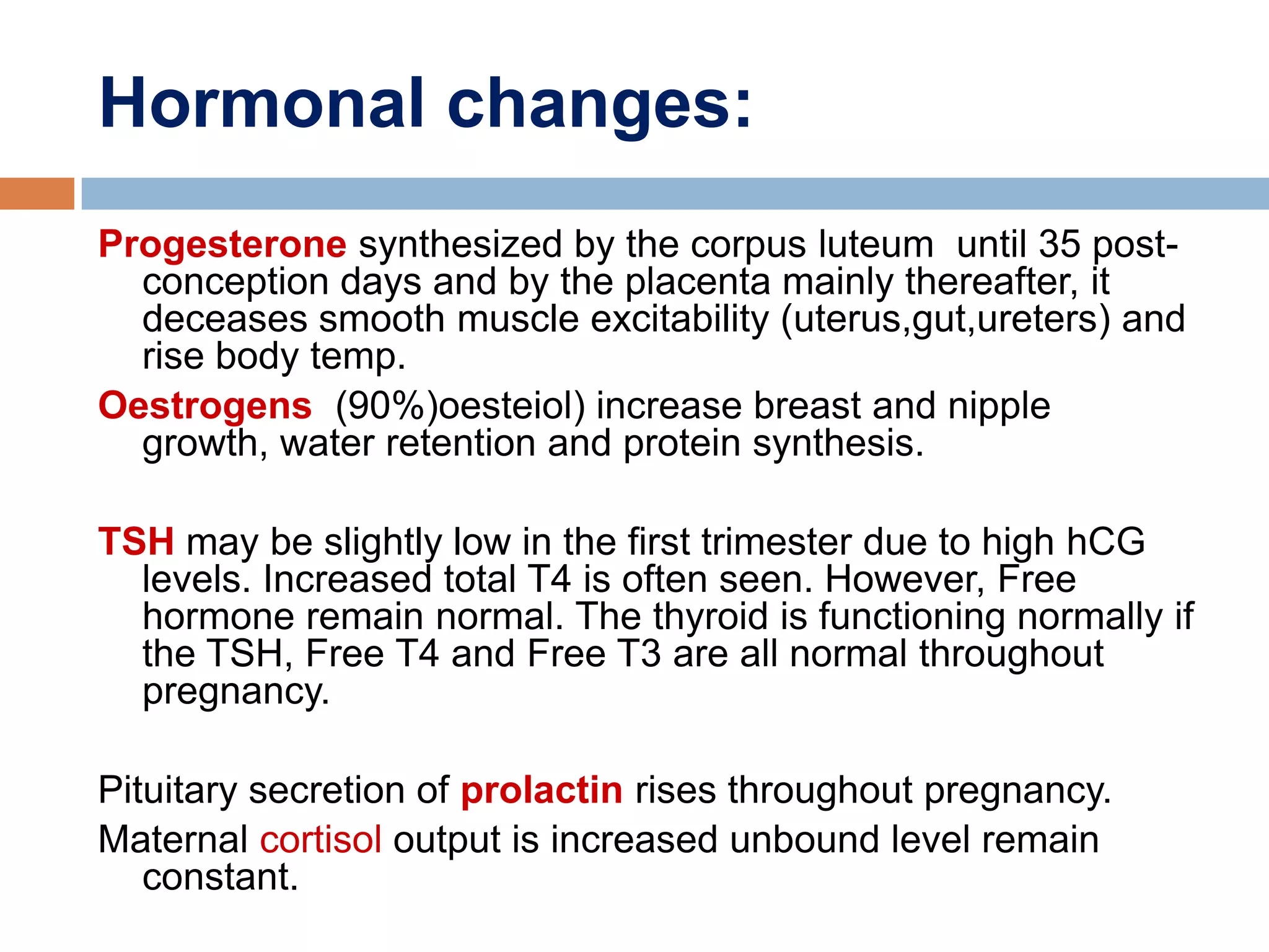Physiological Changes During Pregnancy | PPSX