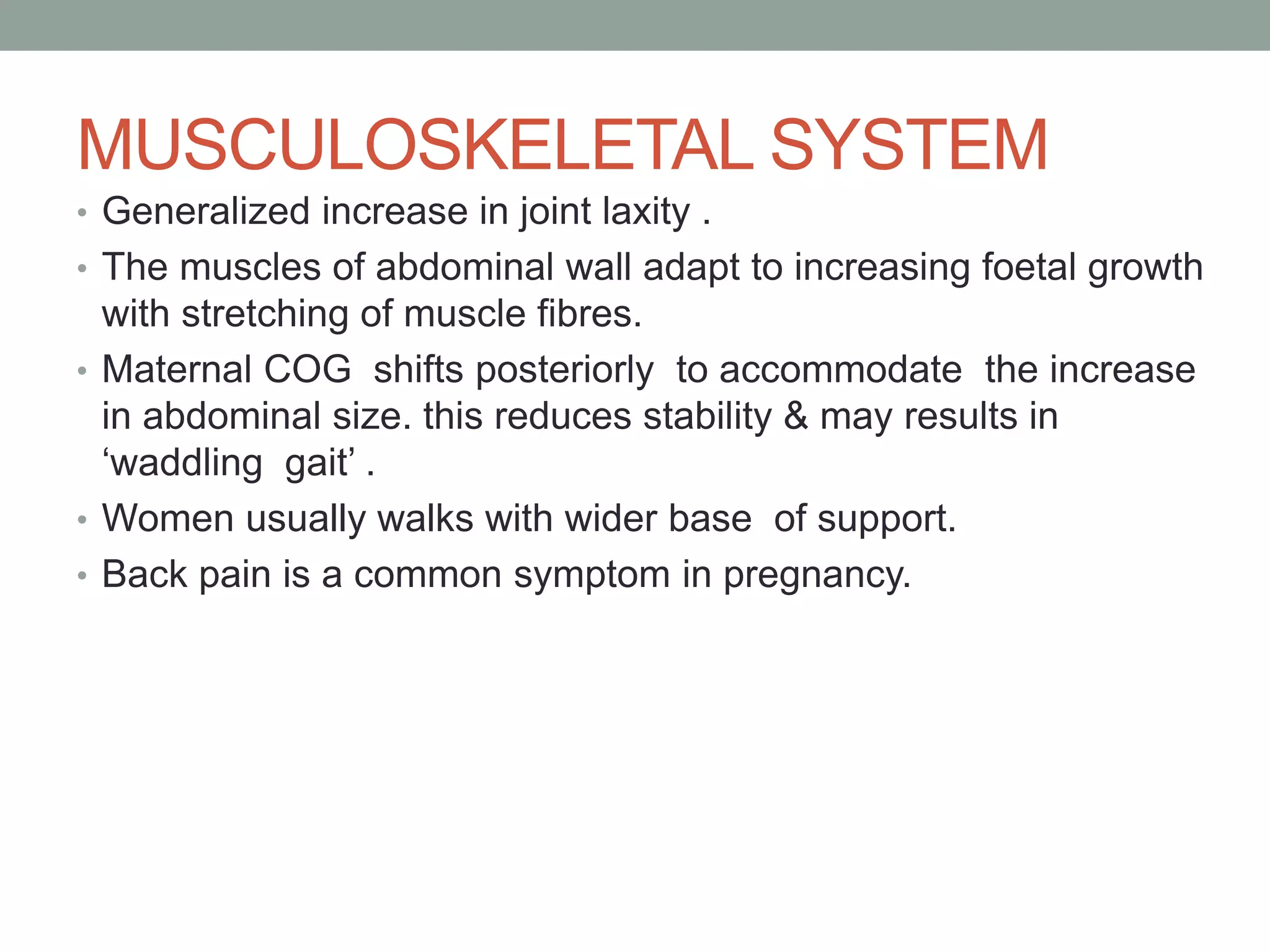 Physiological changes during pregnancy | PPTX