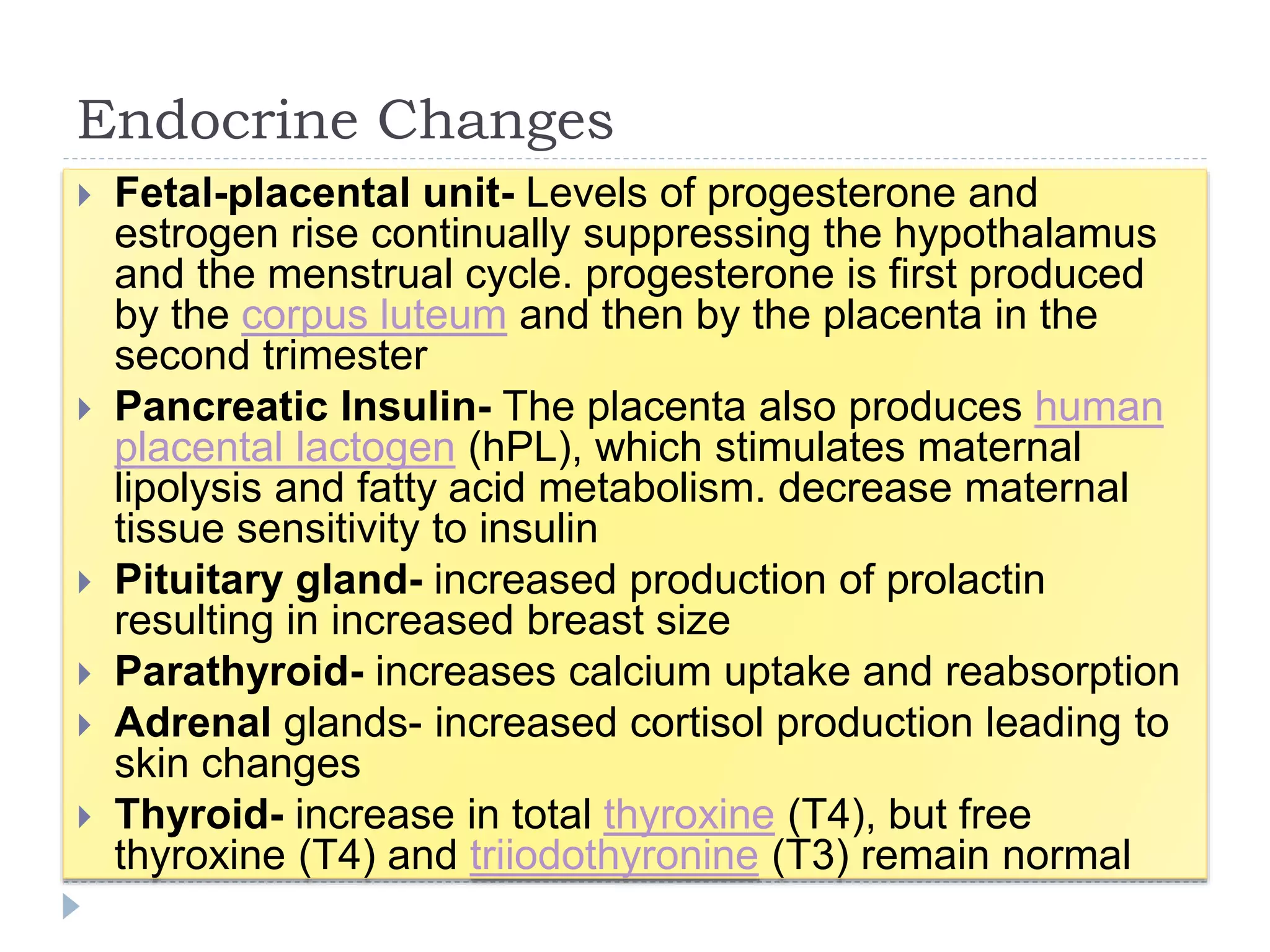 Physiological changes during pregnancy | PPTX