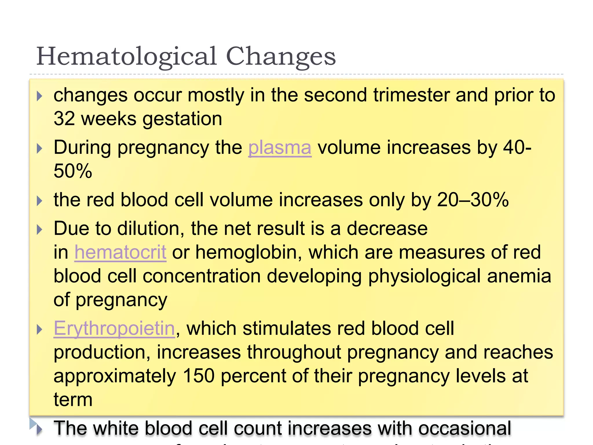 Physiological changes during pregnancy | PPTX