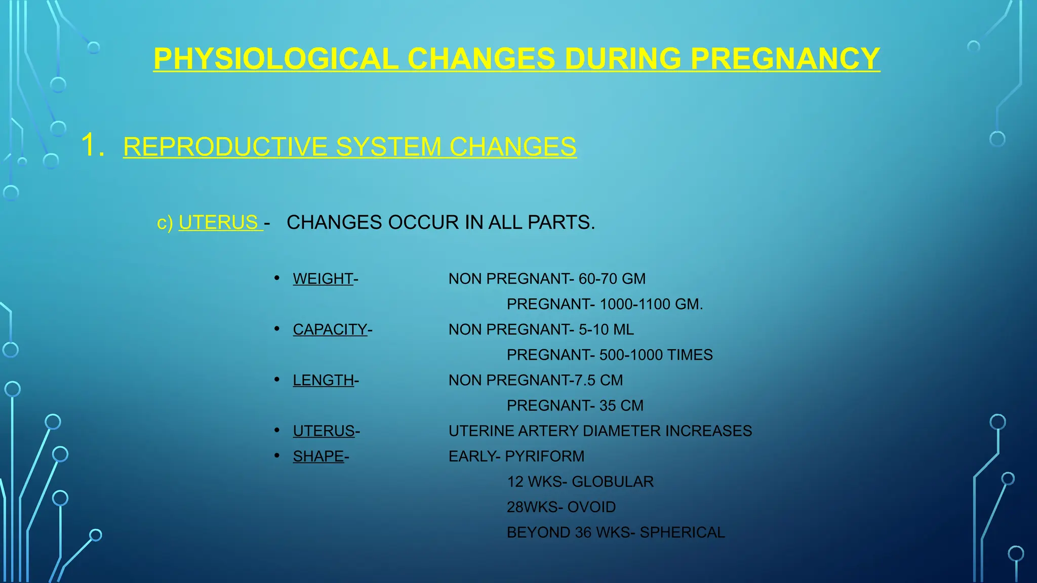 Physiological changes during pregnancy.pptx MIDWIFERY AND OBSTETRICAL ...