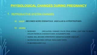 Physiological changes during pregnancy.pptx MIDWIFERY AND OBSTETRICAL ...