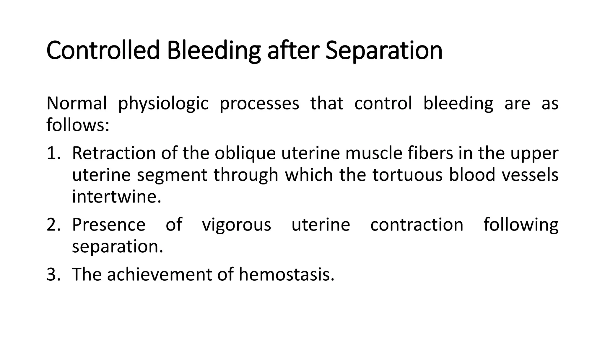 Physiological changes during third stage of labor | PPTX