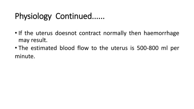Physiological changes during third stage of labor | PPTX | Pregnancy ...
