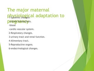 Physiological changes in pregnancy | PPT