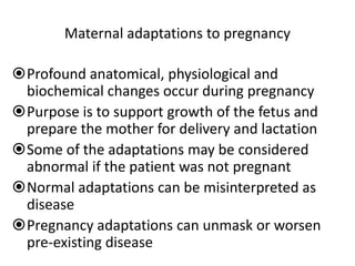 Physiological changes in pregnancy.ppt | Pregnancy | Reproductive Health