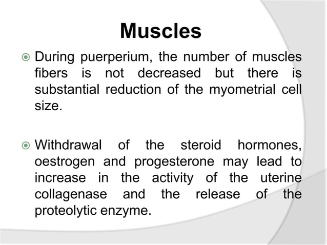 Physiological changes in puerperium | PPTX | Pregnancy | Reproductive ...