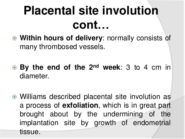 Physiological changes in puerperium