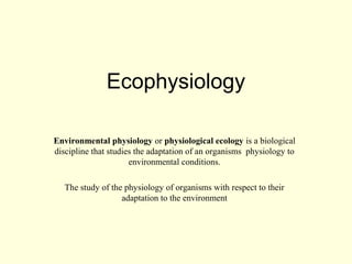 EcoPhysiology | PPT