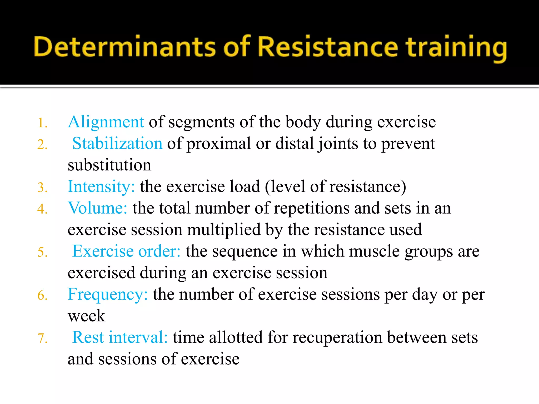 Physiological effect of resistance exercise | PPTX