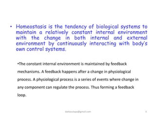 Physiological homeostasis part 1 | PPTX