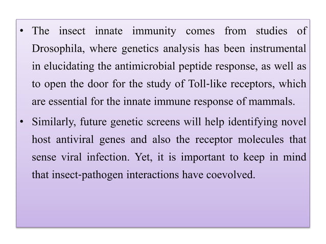 Physiological mechanisms in regulating insect immunity | PPTX ...