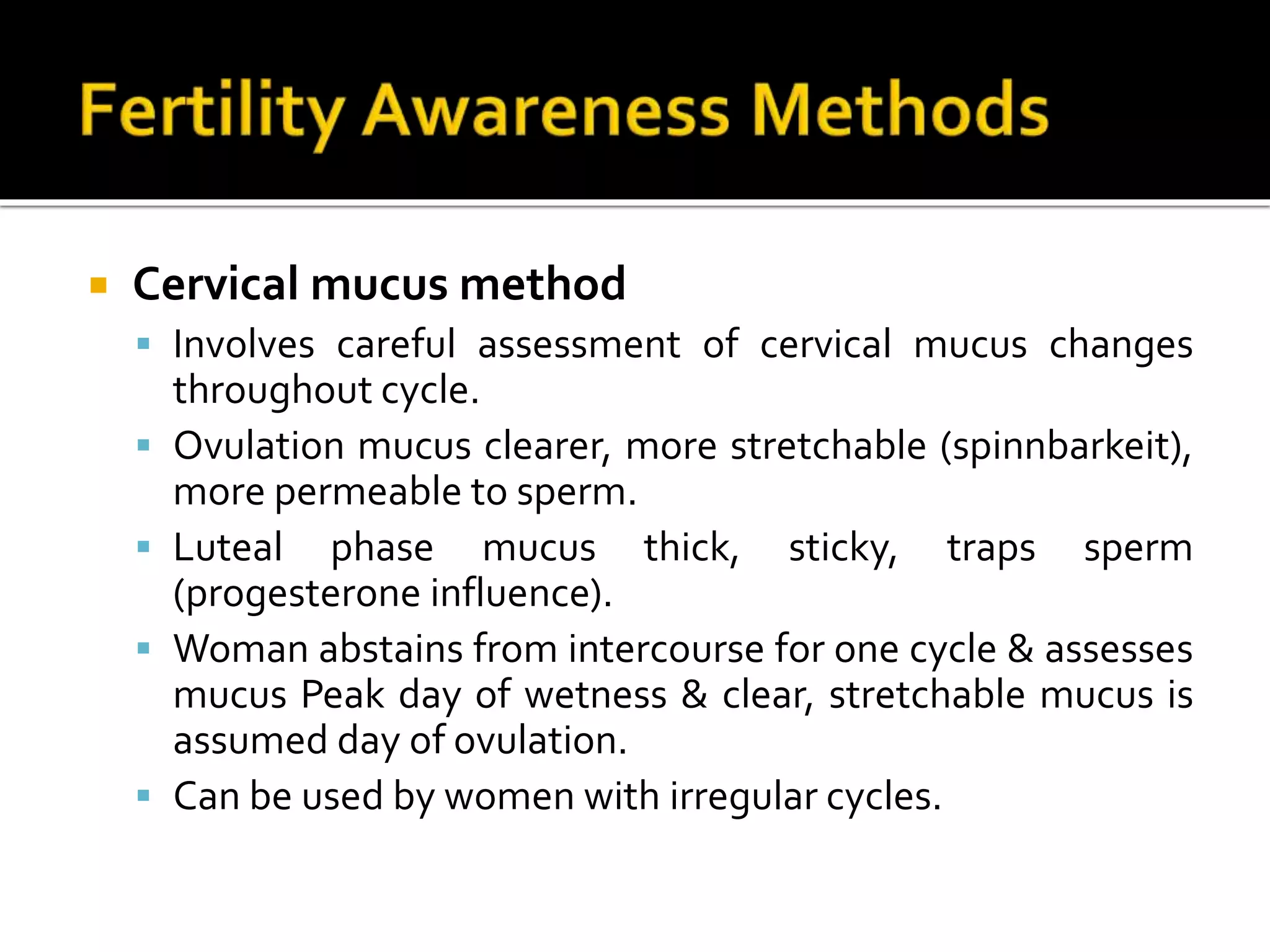 Physiological methods of contraception | PPTX
