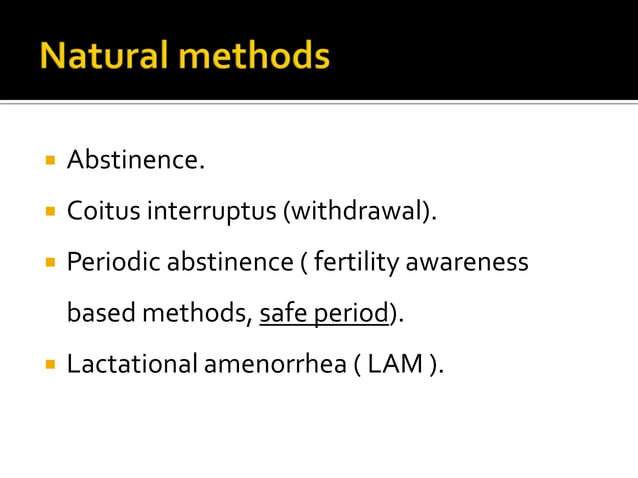 Physiological methods of contraception | PPTX | Birth Control ...